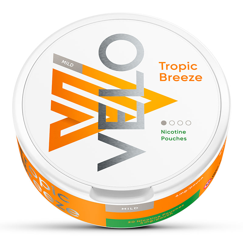 Tropic Breeze Nicotine Pouches by Velo 4MG Mango SNUS Buy Nicotine Pouches